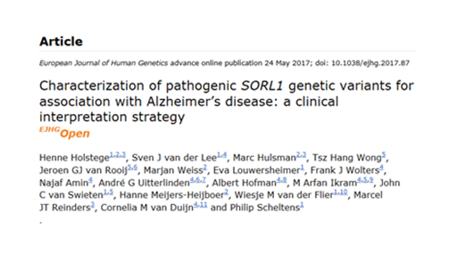 Characterization of pathogenic SORL1 genetic variants for association ...